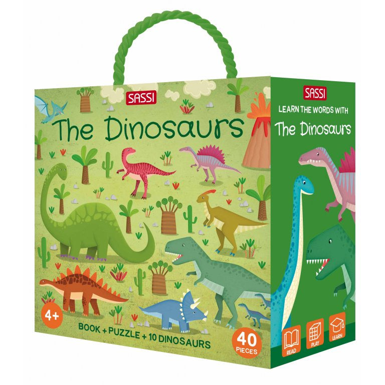 Sassi - 3D Puzzle & Book Set - The Dinosaurs – Fox in Sox Kids